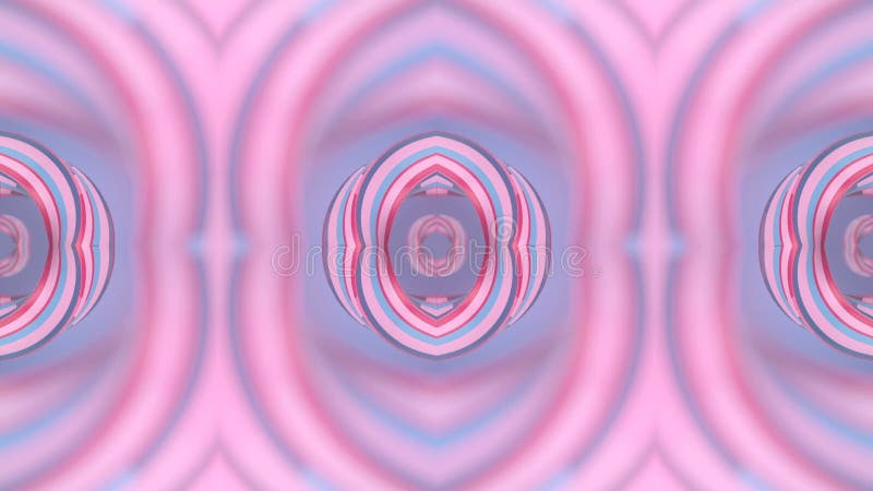 Digital Seamless Loop Animation Pattern of Twisted Shapes. 3d Rendering ...