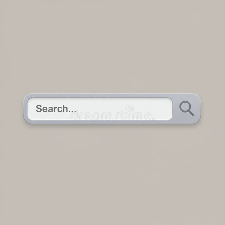 A Digital Search Bar Interface with a Minimalistic Design. it Features ...