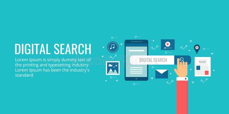 Digital Search Concept, Search Engine Optimization for Digital Devices ...