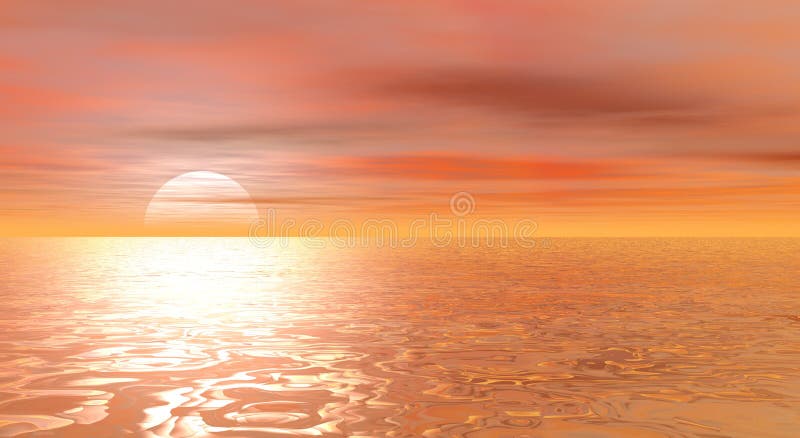 Digital seascape stock illustration. Illustration of summer - 7113603