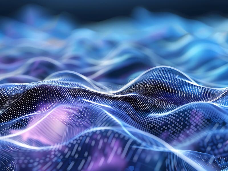 Digital Seascape Abstract Background with Tranquil Ocean Waves Texture ...