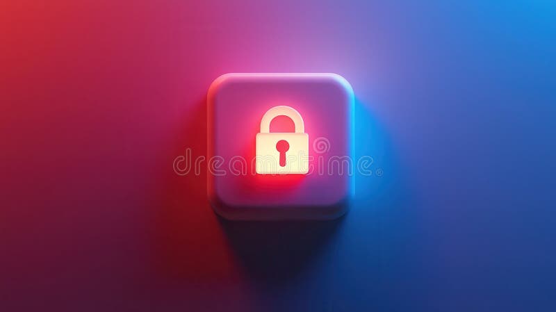Digital Security Alert Modern Workspace Iconography Tech Environment ...