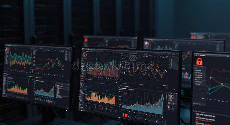 Digital Security Analytics on Multiple Monitors in a Dark Server Room ...
