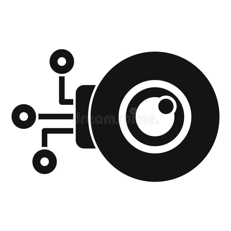 Digital Security Camera Connecting To Network Icon Stock Vector ...