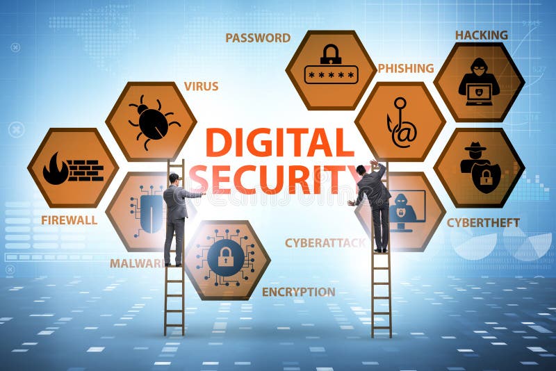 Digital Security Concept with Key Elements Stock Image - Image of ...