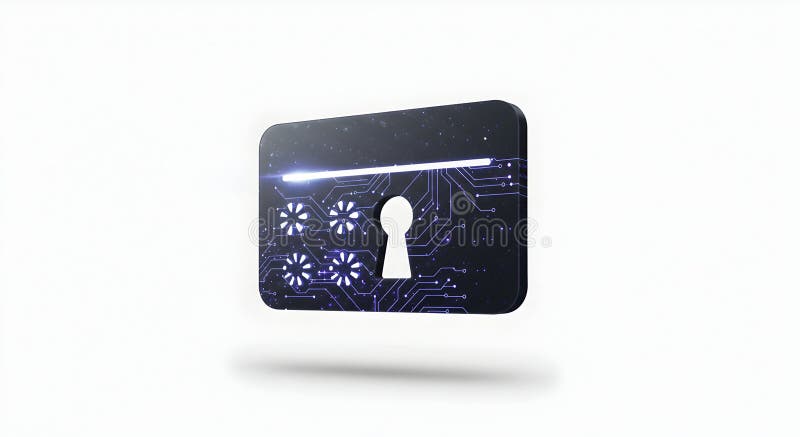 Digital Security Concept with Keyhole and Circuit Board Design Stock ...
