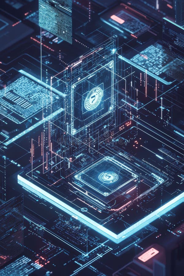 Digital Security Concept Layers Protection Data Visualization ...