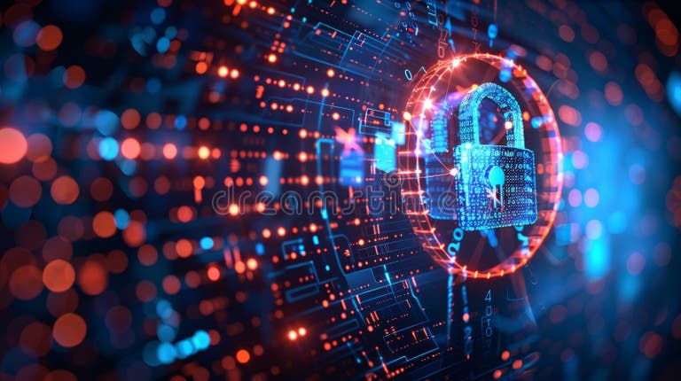 Digital Security Concept with Lock Symbol Representing Mitigating Risks ...