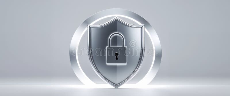 Digital Security Concept with Shield and Lock Symbolizing Online ...