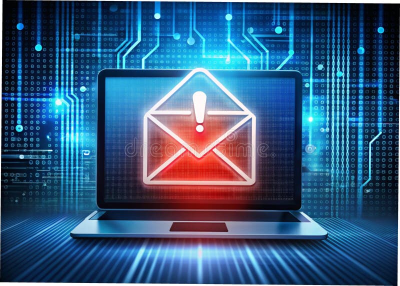 Digital Security Concept Showing Phishing Email Attack with a Hacker ...