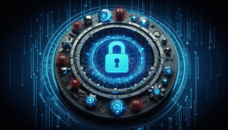 Digital Security Concept with Virus and Malware Visuals Stock ...