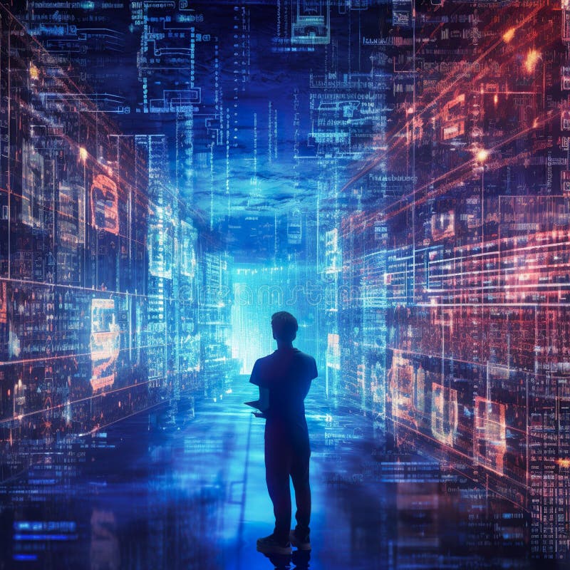 Digital Security: the Cyber Wall Against Online Threats.Created with ...