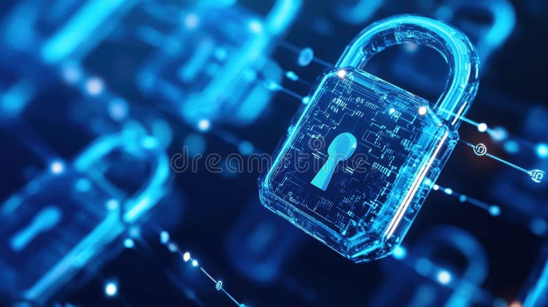 Digital Security and Cybersecurity Visual Concept Stock Illustration ...