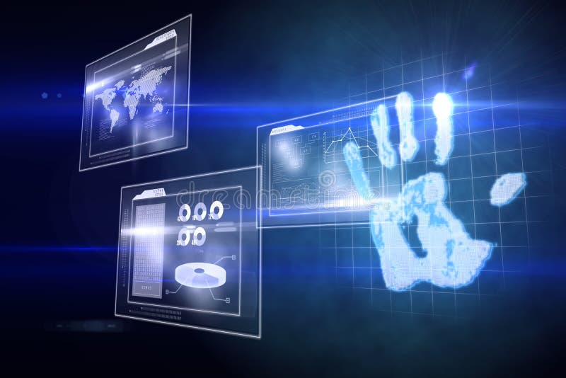 Scan Hand Print Technology . Stock Vector - Illustration of detective ...