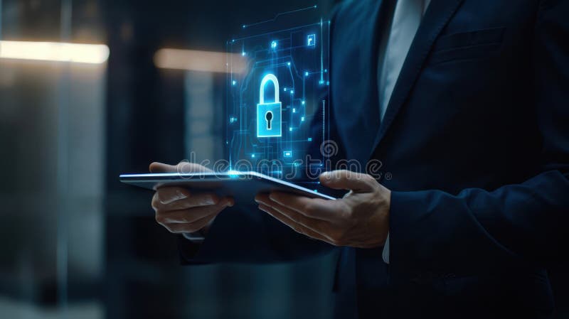 The Digital Security Hologram. AI Generated Stock Photo - Image of ...