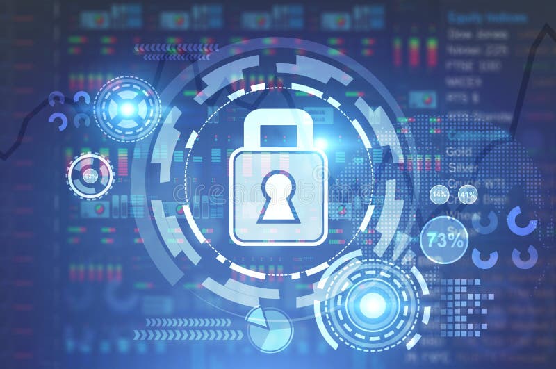 Digital Security HUD Abstract Interface Background Stock Illustration ...