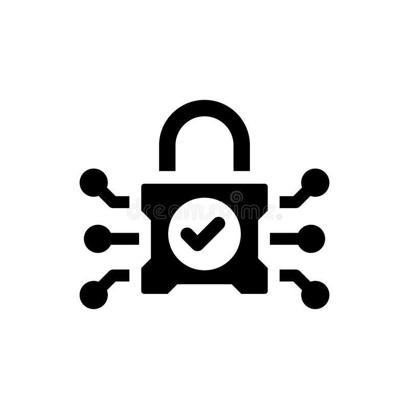 Digital security icon stock vector. Illustration of digital - 224183606