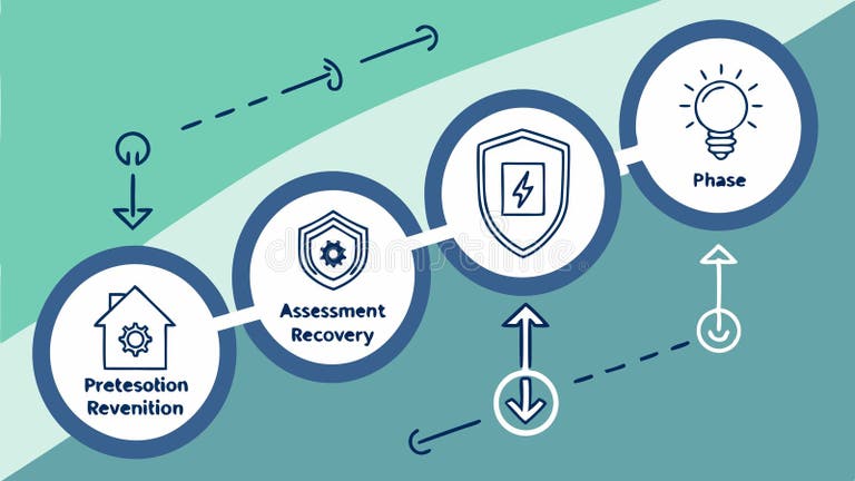 Digital Security and Innovation Process Flow, Vector Design Generative ...
