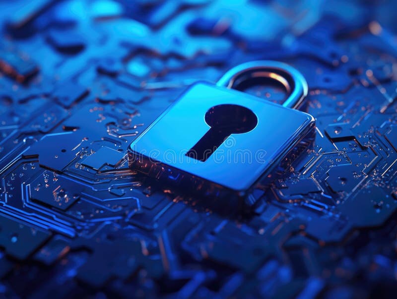 Digital Security Key stock illustration. Illustration of lock - 359665183