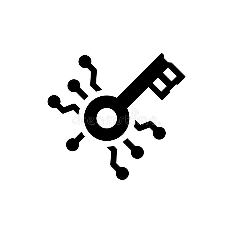Digital security key icon stock vector. Illustration of crypto - 217124203