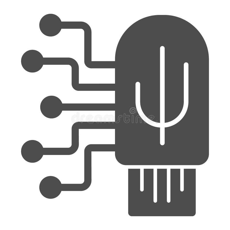 Digital Security Key on a USB Flash Drive Solid Icon, Web Security ...