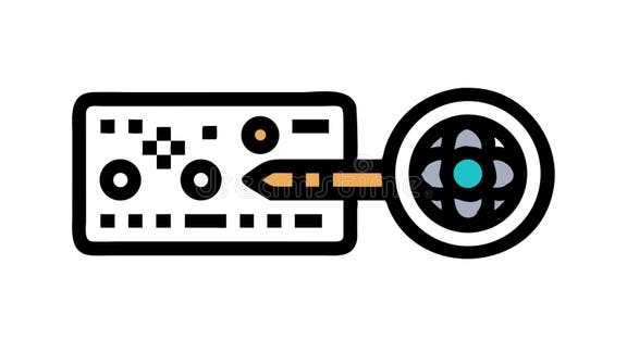 Digital Security Keyboard, Global Target Access Solution, Vector Design ...