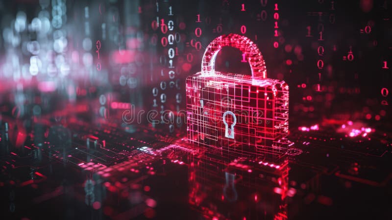 The Digital Security Lock.AI Generated Image Stock Photo - Image of ...