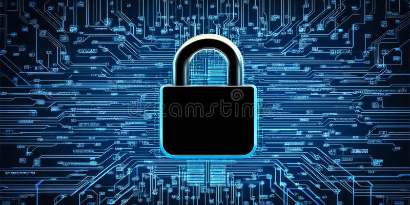 Digital Security Lock Symbolic of Cybersecurity and Data Protection Technologies Stock ...