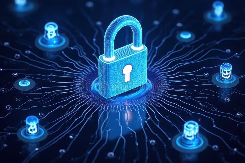 Digital Security Lock stock image. Image of internet - 362751223