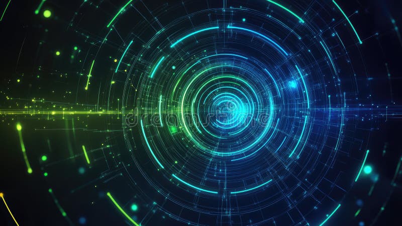 Digital Security Network, Minimalist Abstract Wallpaper with Neon ...