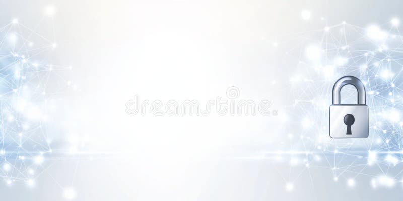 Digital Security Network Padlock Abstract Technology Background Web ...