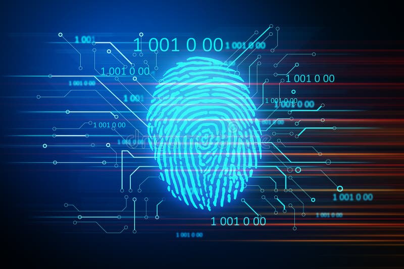 Digital Security and Private Data Access Stock Illustration ...