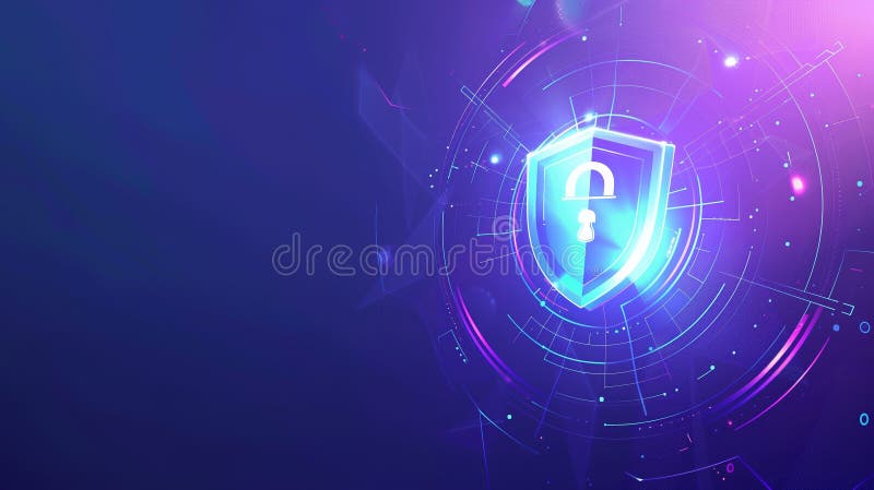 Digital Security and Safety Lock Illustration, Information Protection ...