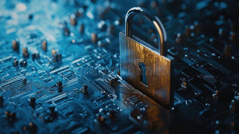 Digital Security - Semiconductor Lock Stock Photo - Image of security ...