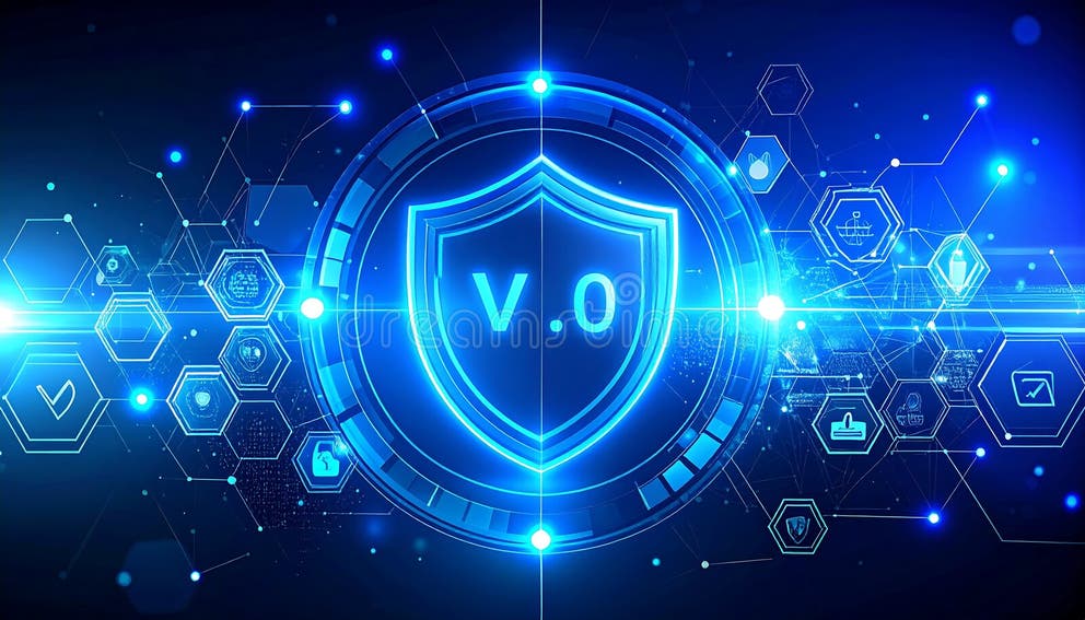 Digital Security Shield Animation Virtual Environment Motion Graphics ...