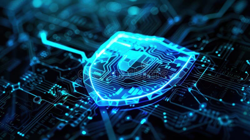 The Digital Security Shield. AI Generated Stock Photo - Image of ...