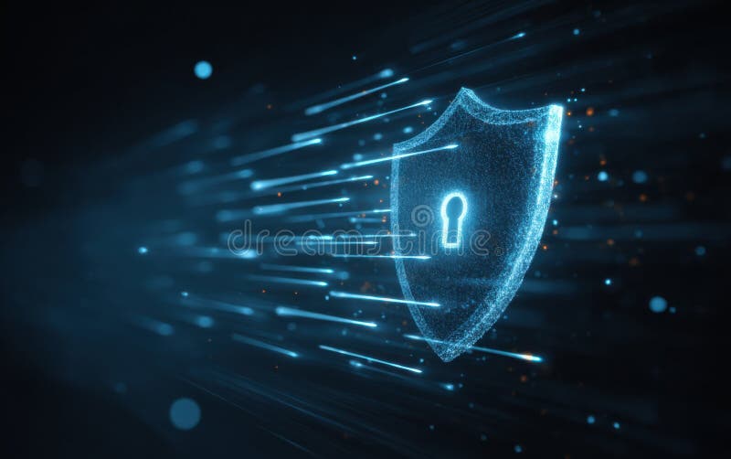 Digital Security Shield with Glowing Effects Representing Data ...
