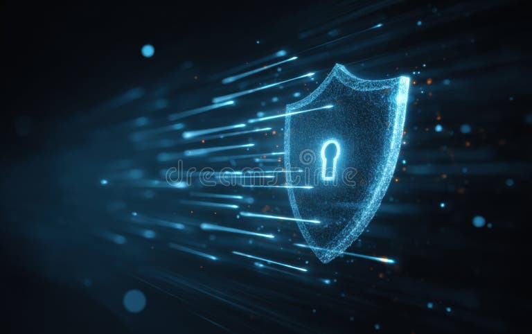 Digital Security Shield with Glowing Effects Representing Data ...
