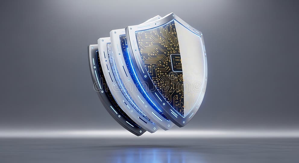 Layered Security Shields Stock Illustrations – 7 Layered Security ...