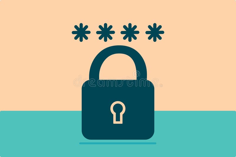 Digital Security Symbol with Protection and Cryptography Stock ...