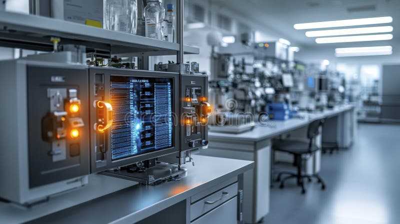 Digital Security System with Glowing Locks for Laboratories High-tech ...