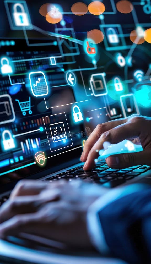 Digital Security Concept with Two-Factor Authentication on Laptop for ...