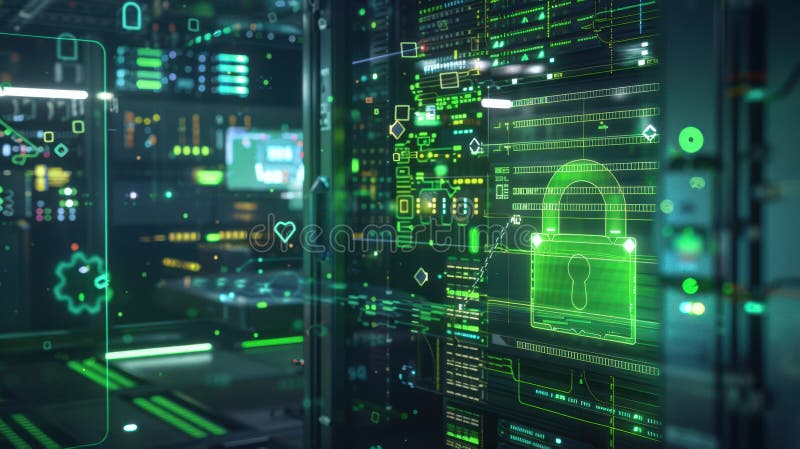 The Digital Security Visualization.AI Generated Image Stock Image ...