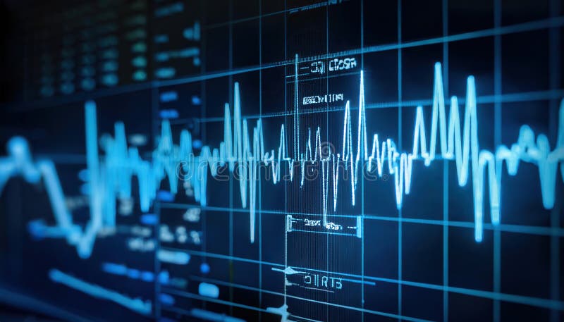 Digital Seismic Graph Displaying Earthquake Data with Precision and ...