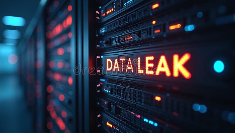 Digital Server Glows Ominously, Network Exposed - DATA LEAK Visualizes Cybersecurity Breach ...