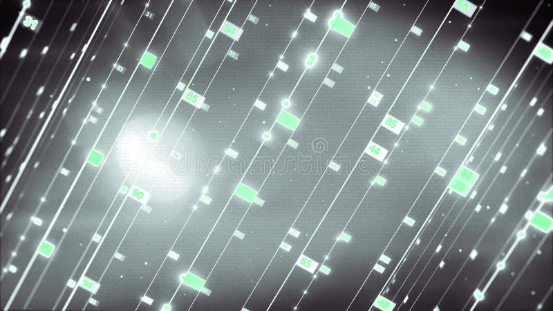 Digital Server Room Data Center Technology Network Connections Virtual ...