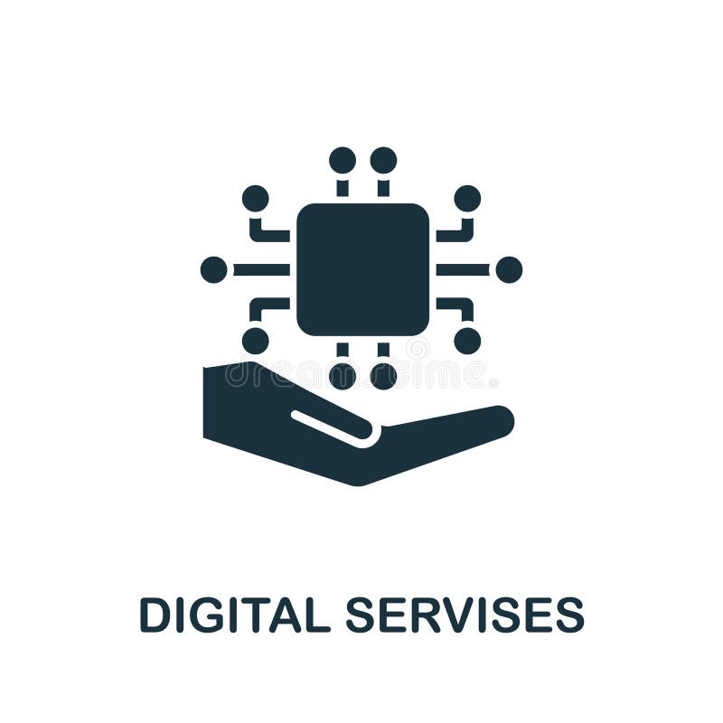 Digital Services Icon from Digitalization Collection. Simple Line ...