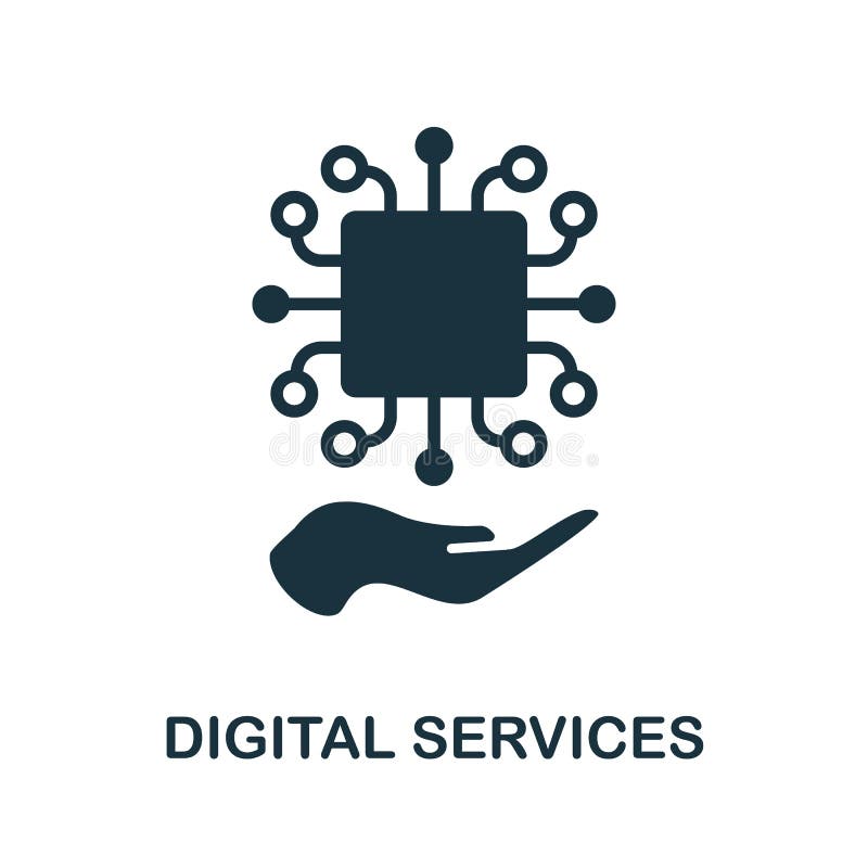 Digital Services Icon from Digitalization Collection. Simple Line ...