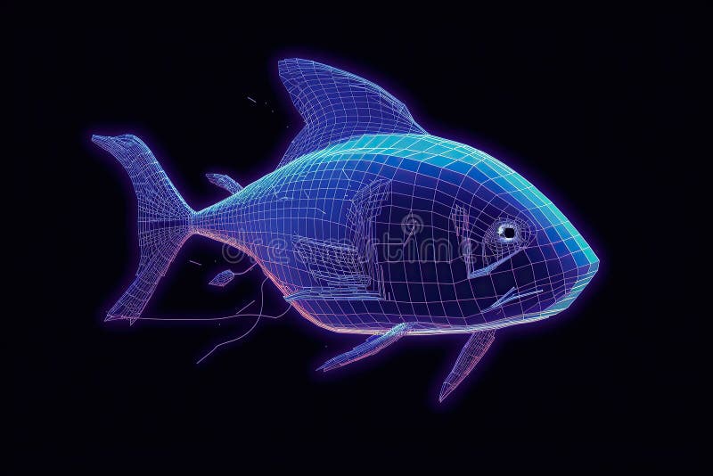 Digital Shade Wire-frame Network Structure Connection with Line and Dot ...
