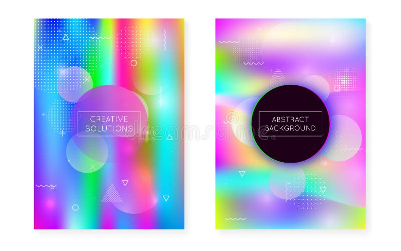 Digital Shape. Shiny Luminous Elements. Gradient Design Stock Vector ...